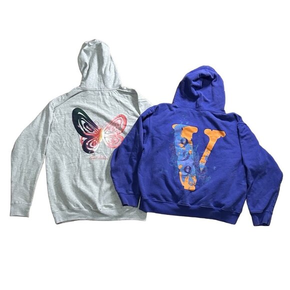 VLONE | Shirts | Juice Weld Vlone Legends Hoodie Blue And Gray Rod Wave ...